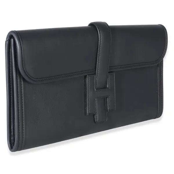 Hermès Evercolor Jige Élan Clutch - Blue
