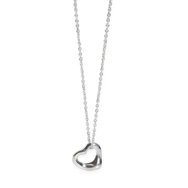 Tiffany & Co. Sterling Silver Elsa Peretti Open Heart Pendant Necklace - Sterling_silver