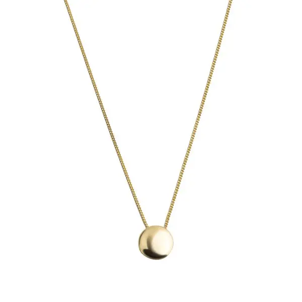 BOLD MANIFEST DESIGNS Pill Geometric Capsule Pendant Necklace Plated Silver