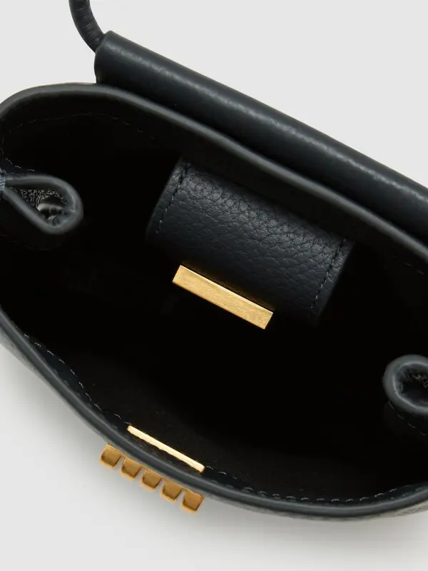REISS Solene Grained-leather Phone Crossbody Bag