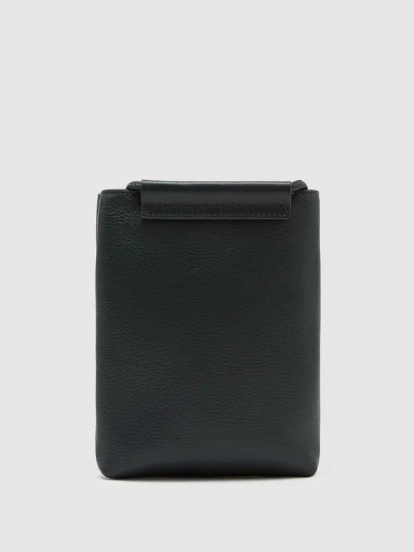 REISS Solene Grained-leather Phone Crossbody Bag