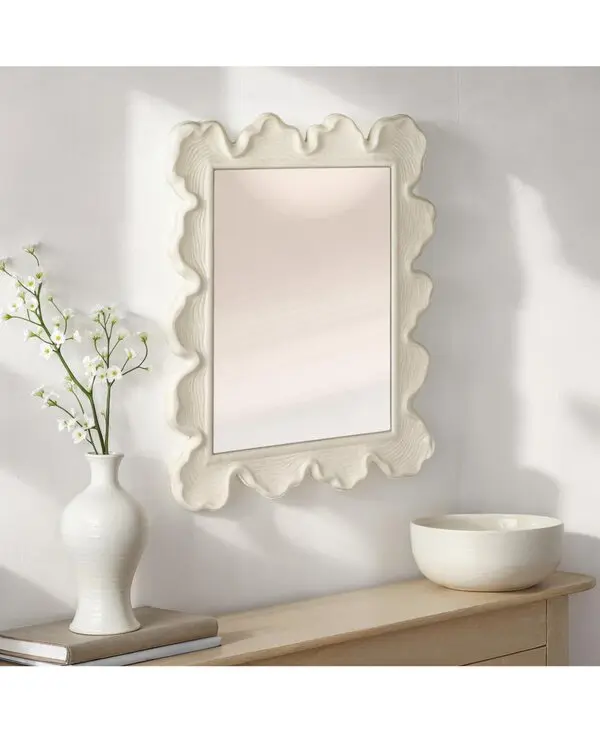 ROWENA INTERIORS Faux Bois Metal Wall Mirror