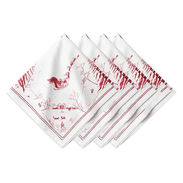 JULISKA Country Estate Winter Frolic Napkin, Set Of 4 - Ruby