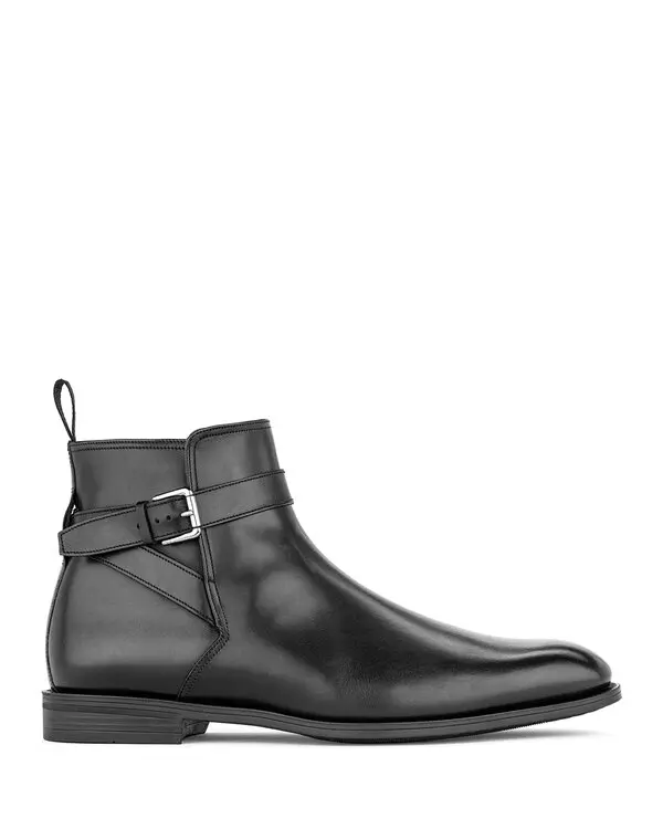To Boot New York Desmond Leather Buckle Boots - Nero