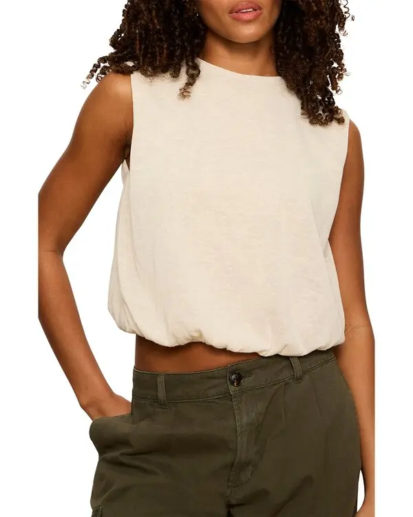 Sanctuary Quinn Knit Bubble Top - Bone