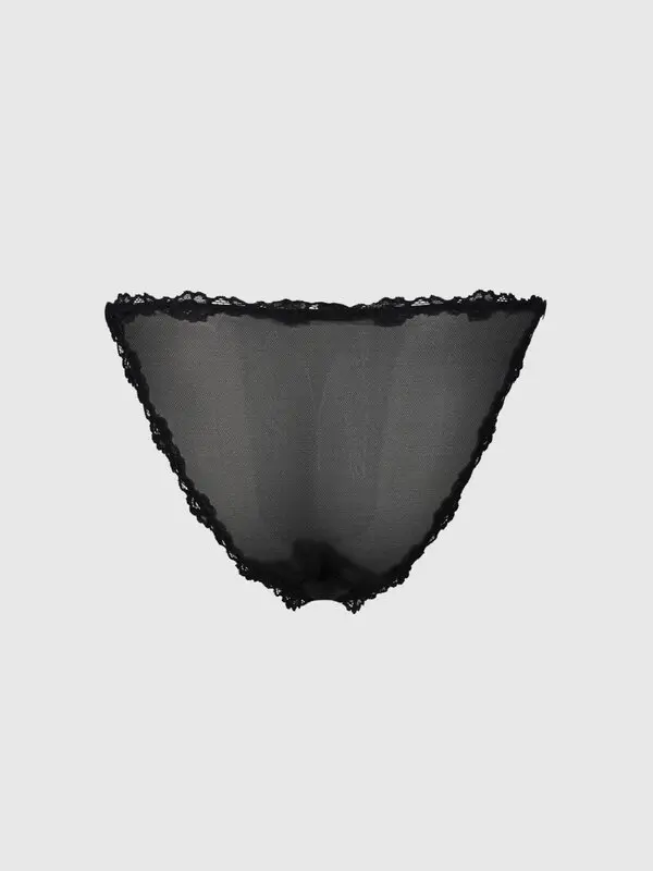 Frederick's Of Hollywood Marlena Satin & Lace String Bikini