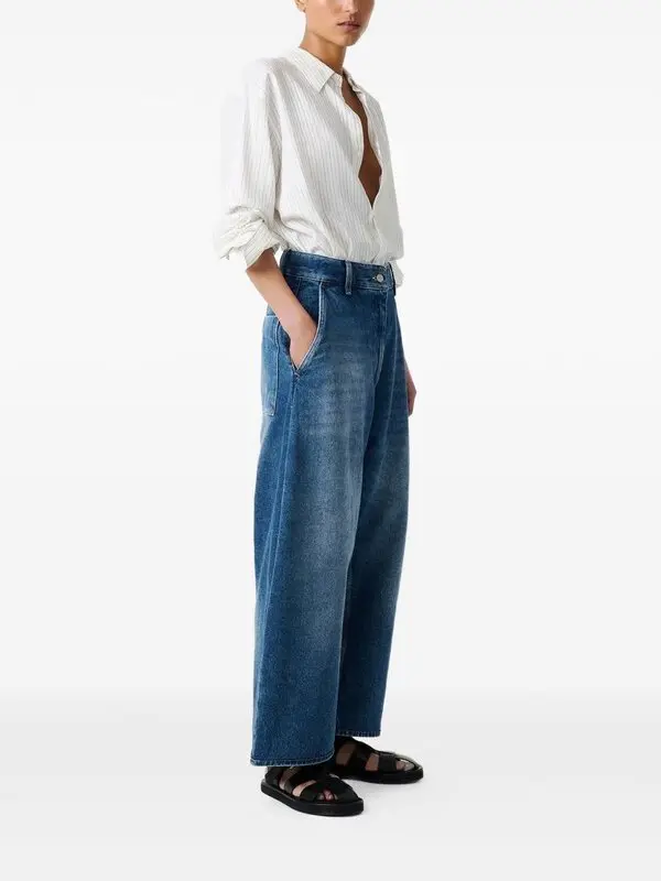 Studio Nicholson Cropped Wide-leg Denim Jeans