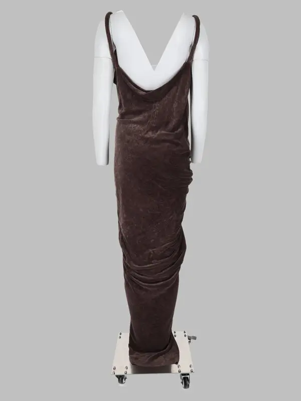 Rick Owens Abito Drappeggiato In Velluto