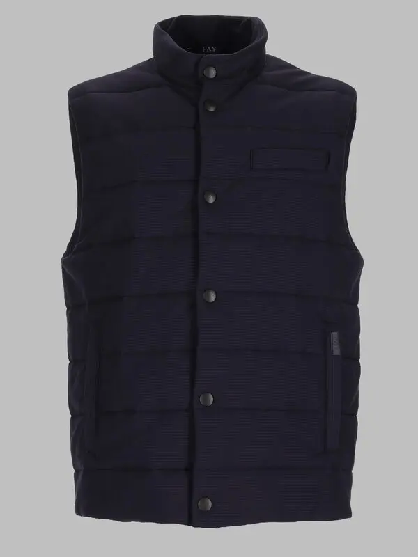 FAY Gilet In Jersey Tecnico Trapuntato