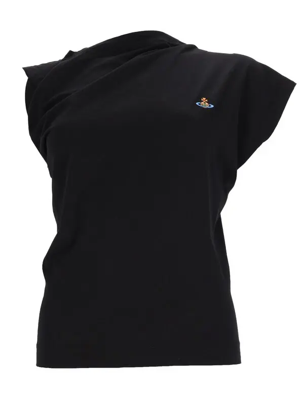 VIVIENNE WESTWOOD Top "hebo" Con Logo - Black