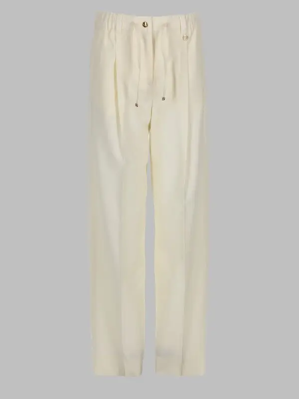 Moncler Pantalone In Lana Con Coulisse