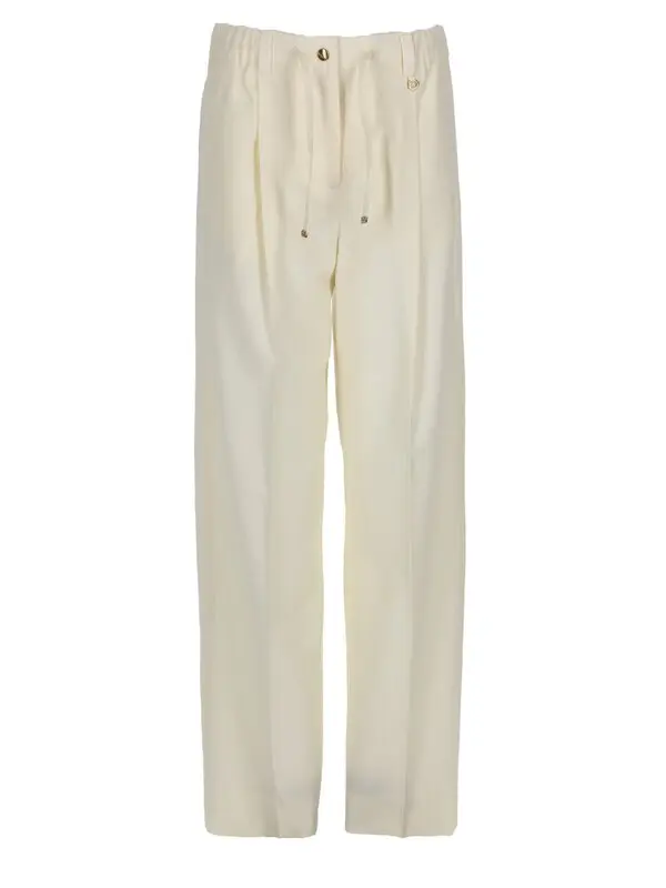 Moncler Drawstring Wool Trousers - Ivory