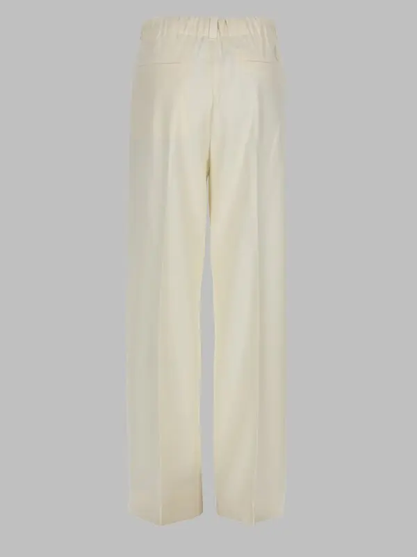Moncler Drawstring Wool Trousers - Ivory