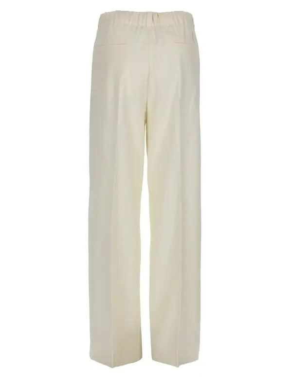 Moncler Drawstring Wool Trousers - Ivory
