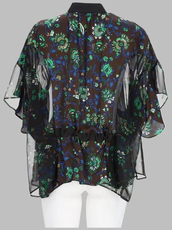 Sacai Blusa Con Stampa Floreale