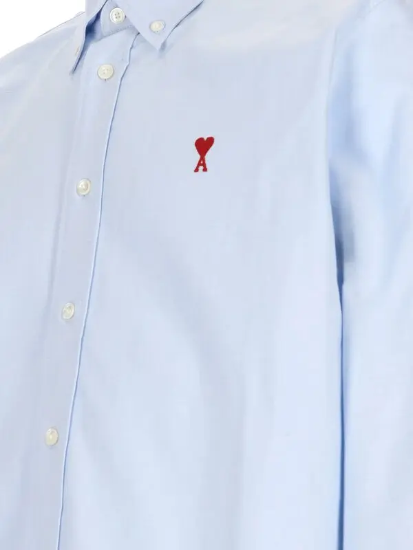 AMI Paris Logo Shirt - Azure