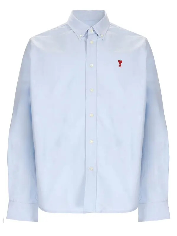 AMI Paris Logo Shirt - Azure