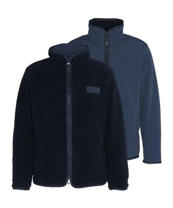 Barbour Logo Embroidered Reversible Fleece Jacket