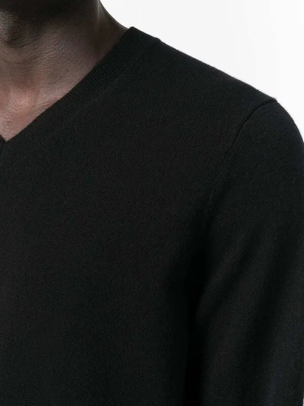 Comme Des Garçons V-neck Long-sleeved Jumper