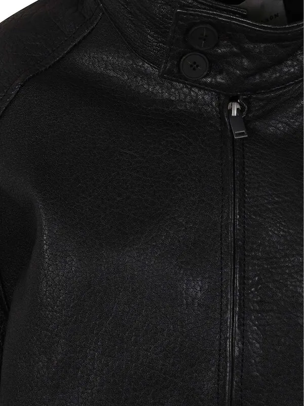 Studio Nicholson Leather Bomber Jacket