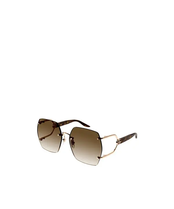 Gucci Geometric Frame Sunglasses