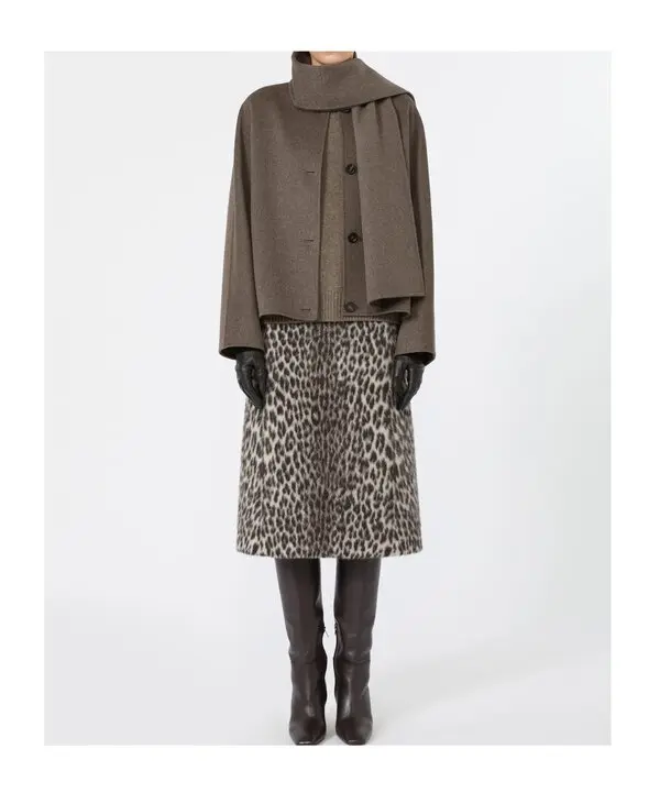 Max Mara Cropped Jacket - Medium Gray