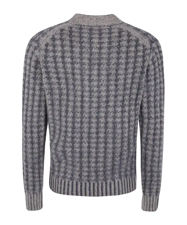 Aspesi Ribbed V-neck Knit Top