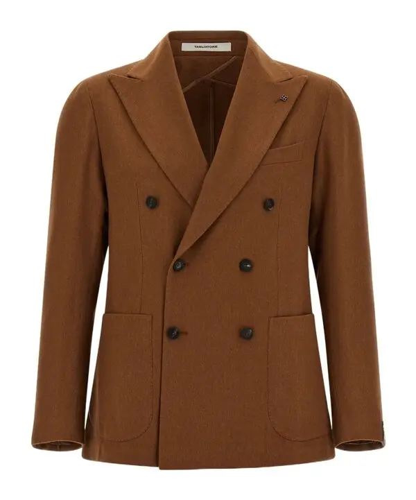 Tagliatore Double-breasted Patch-pocket Jacket