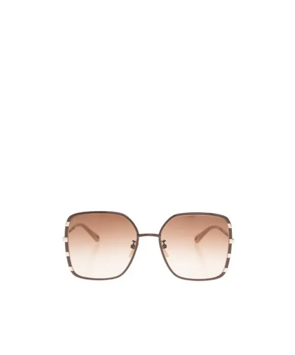 Chloé Rectangular Frame Sunglasses - Nude