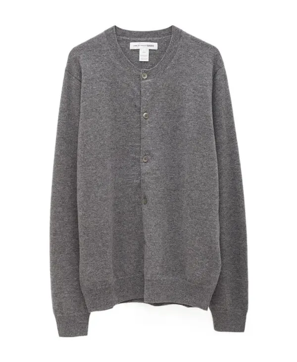 Comme Des Garçons Round-neck Knit Cardigan - Gray