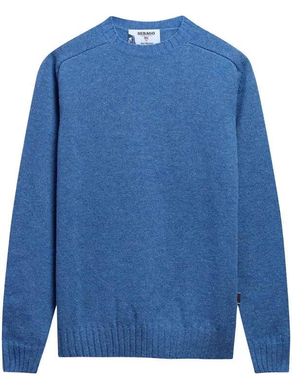 SEBAGO Merino Wool Crewneck Pullover - Light Blue