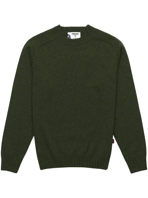 SEBAGO Wool Crewneck Pullover - Green