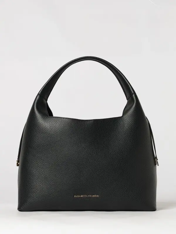 Elisabetta Franchi Large Synthetic Leather Hobo Bag - Black