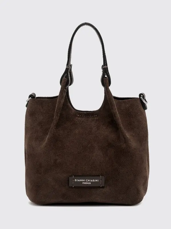 GIANNI CHIARINI Suede Shoulder Bag - Coffee