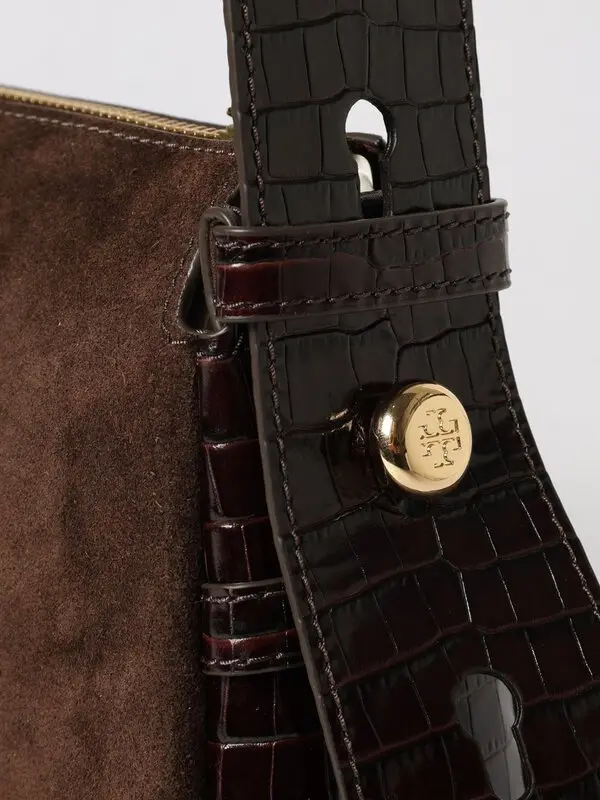 Tory Burch Suede Shoulder Bag - Brown