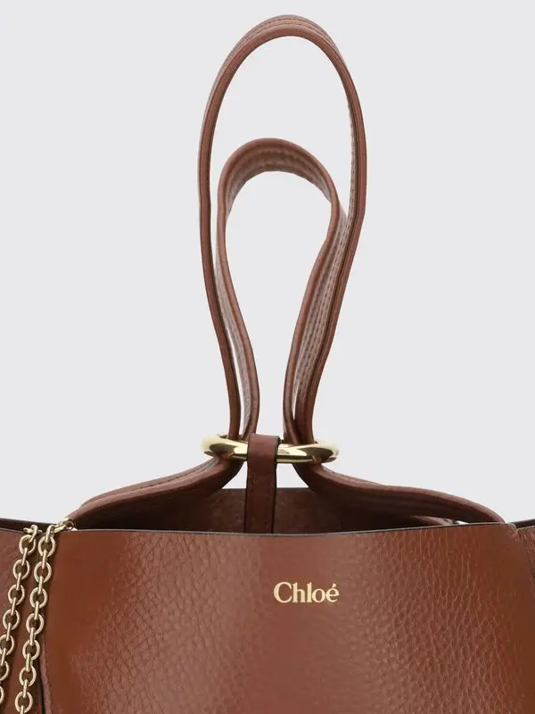 Chloé Grained Calfskin Tote Bag - Brown