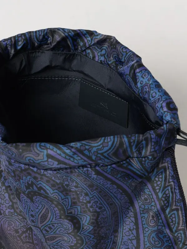 Etro Mini Nylon Bucket Bag - Blue