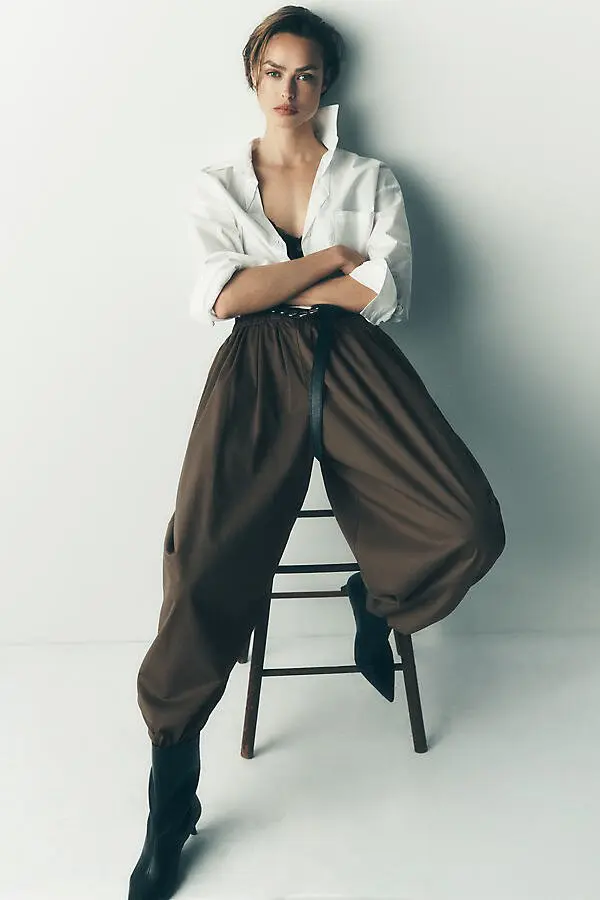 Anthropologie Barrel Trouser Pants
