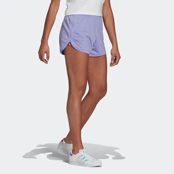 Adidas Originals Shorts Embroidery Shorts Purple