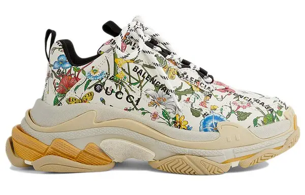 Balenciaga Gucci X The Hacker Project Triple S 'flora Print