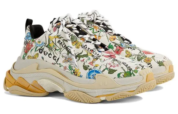 Balenciaga Gucci X The Hacker Project Triple S 'flora Print