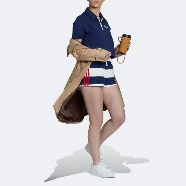 Adidas Original Crop Zip Polo Shirt