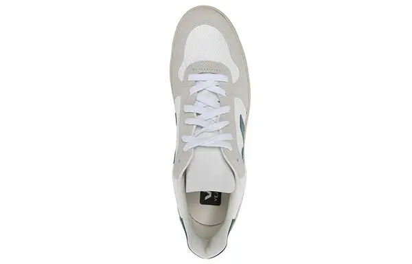 VEJA V-10 B-mesh Lace-up Sneakers 'white Beige Green - White/beige/green