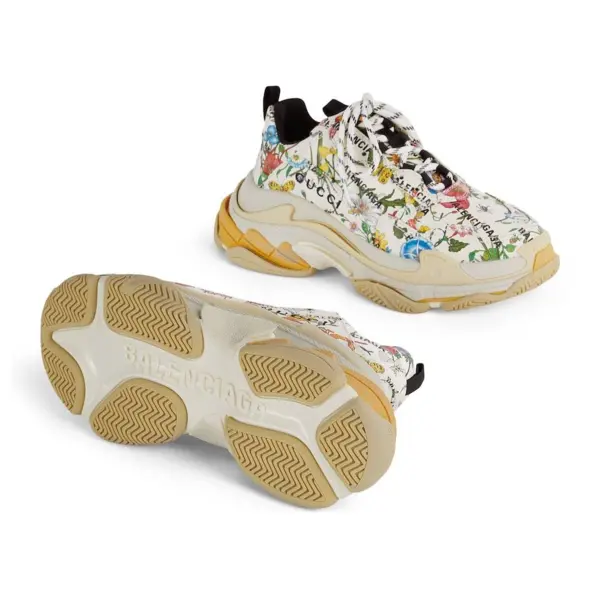 Balenciaga X Gucci Triple S Sneakers 'the Hacker Project Floral