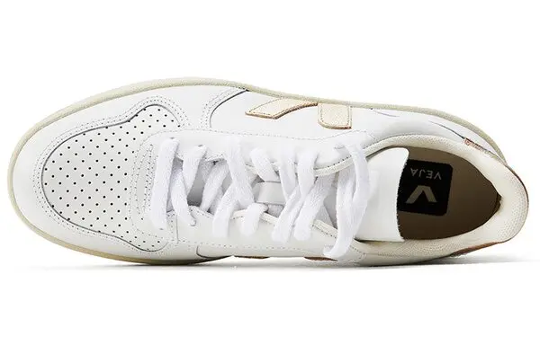 VEJA V-10 Lace-up 'white Gold - White/gold