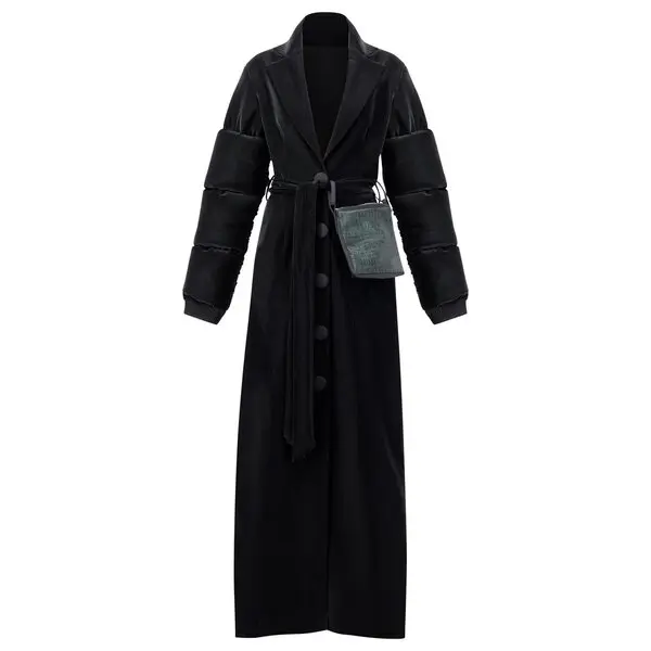 ÚCHÈ Crocodile Trench Coat