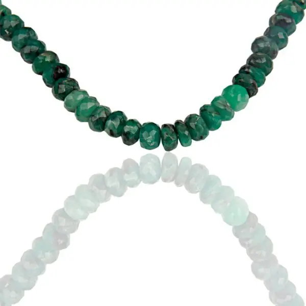HERITAGEMODA Natural Emerald Bead Necklace - Green