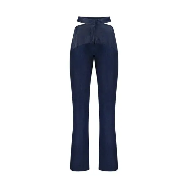 ÚCHÈ Denim Cut Out Pants