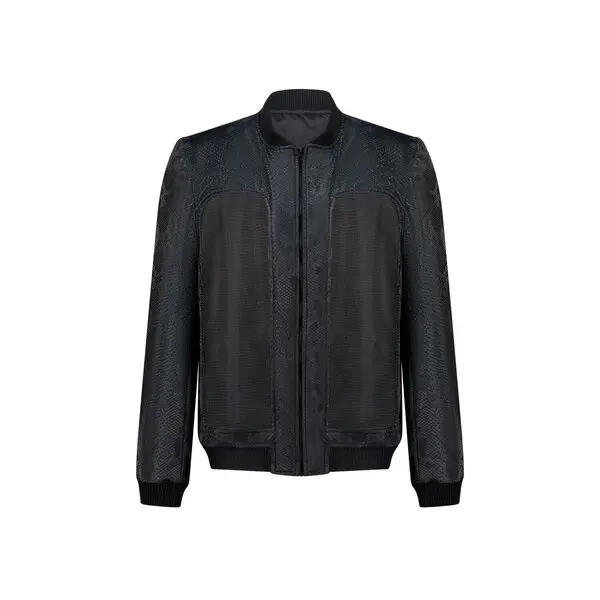 ÚCHÈ Snake Print Bomber Jacket