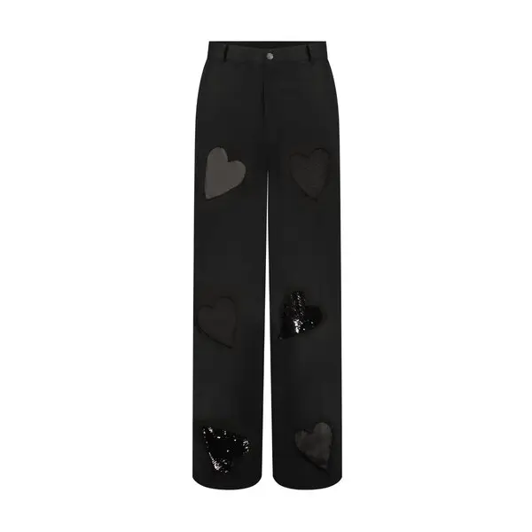 ÚCHÈ Denim Seven Hearts Pants
